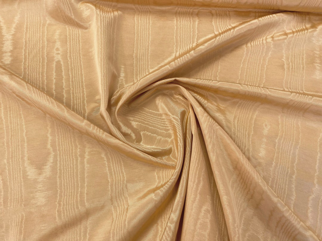 Imported Lustrous Classic Gold Moire on Fine Cotton Blend - Etsy
