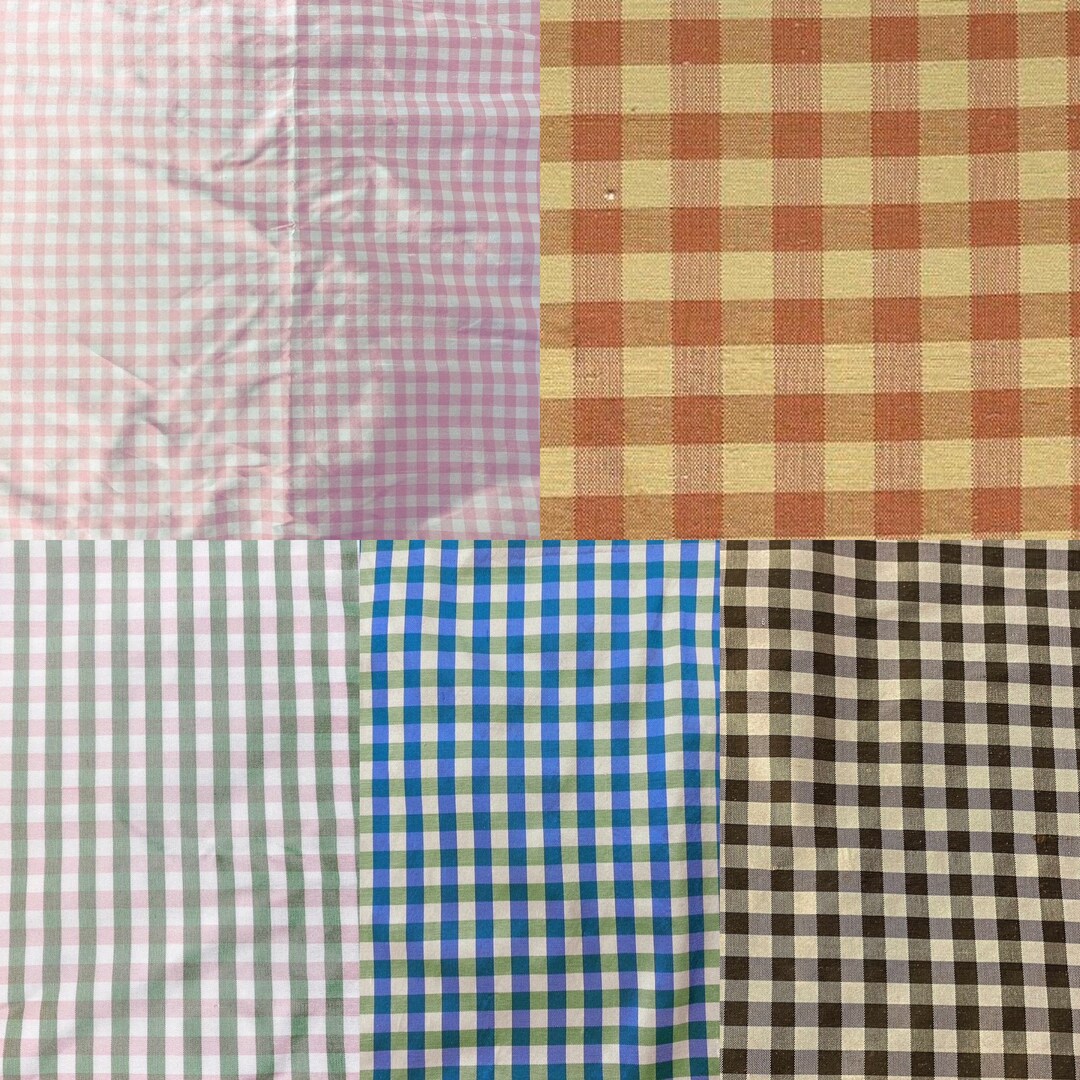 Gingham Checks on Fine 100% Silk Dupioni - Etsy