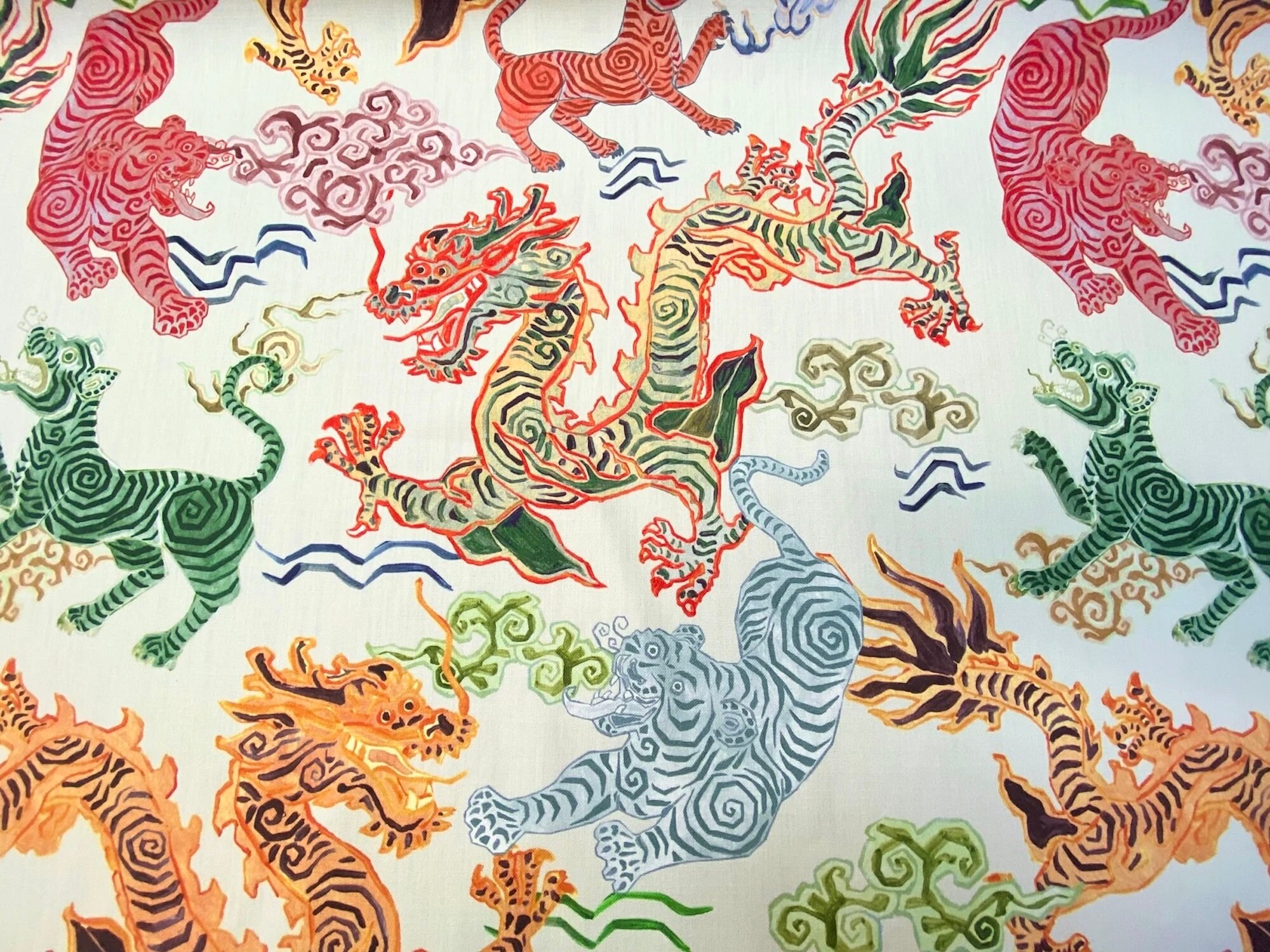 Chinese Dragon Fabric