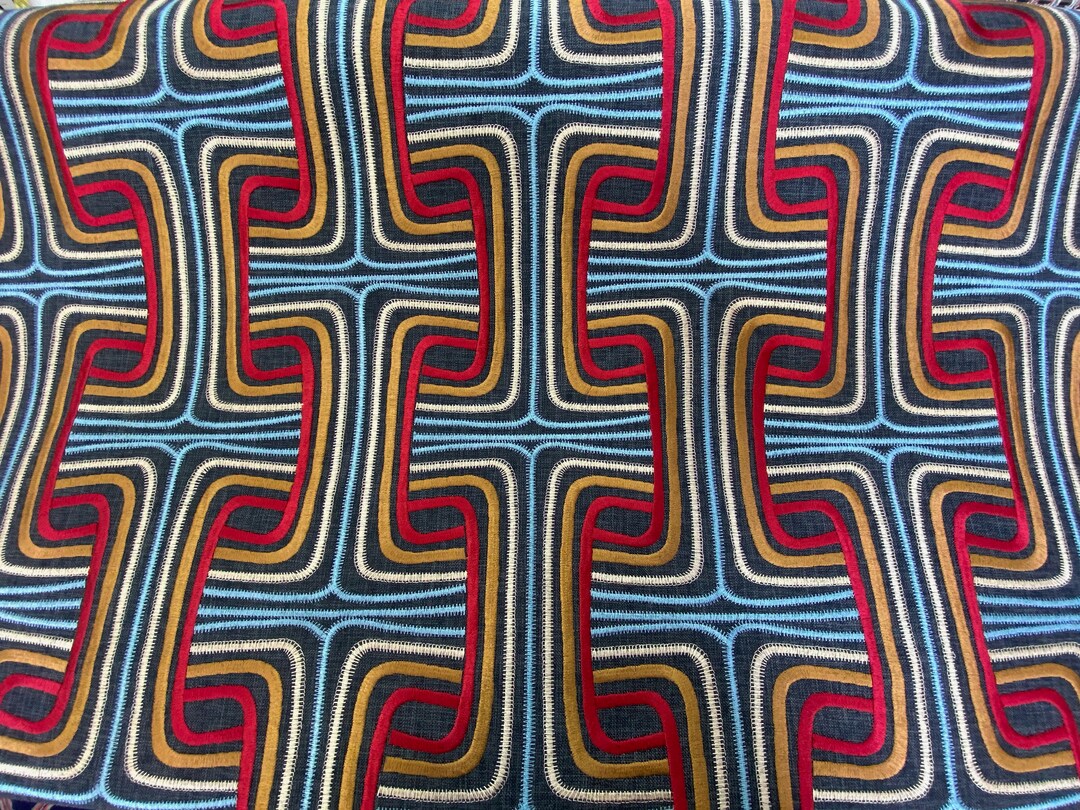 Mid-century Modern Retro Multi-color Pathways Embroidery - Etsy