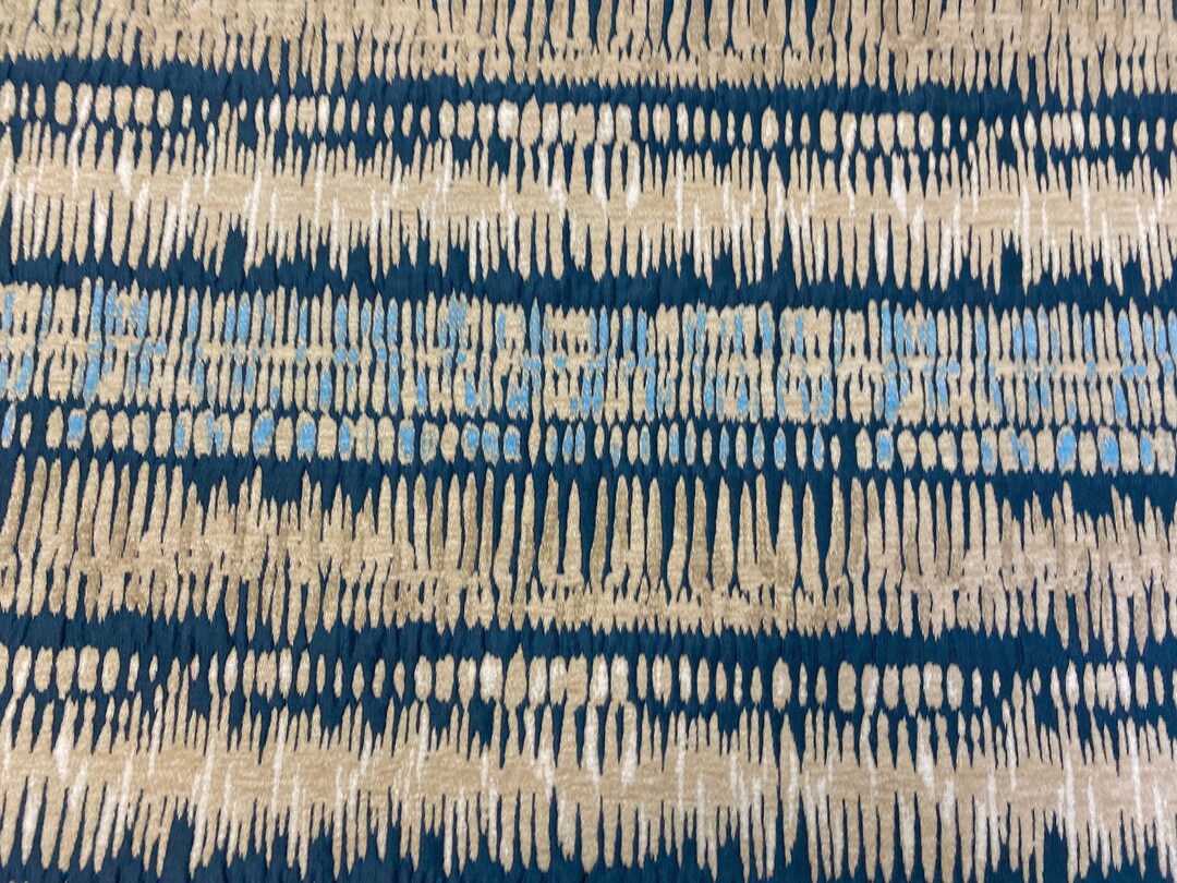 Navy Tribal Fine Chenille Jacquard - Etsy