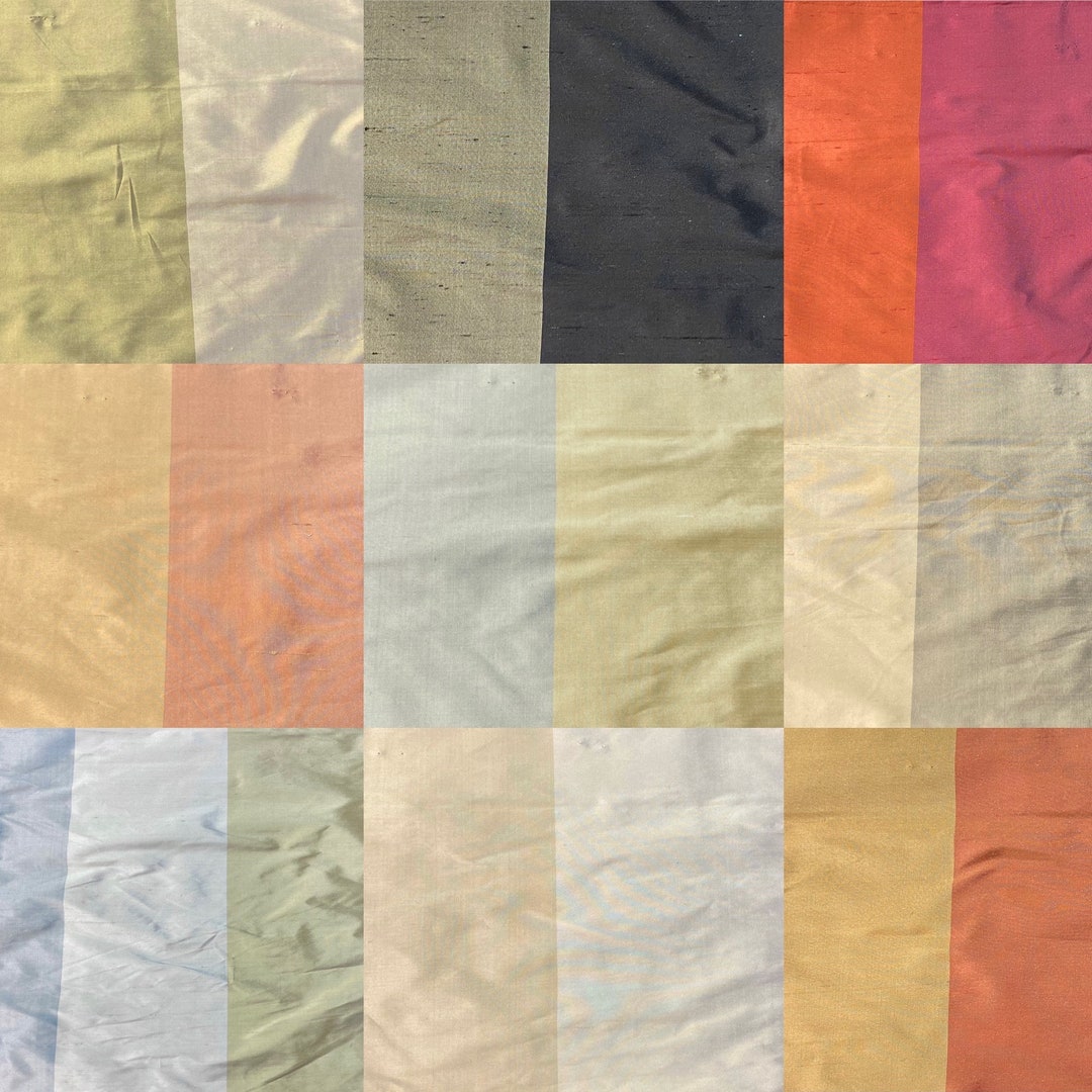 Tri-color Wide Stripes on Fine 100% Silk Dupioni - Etsy