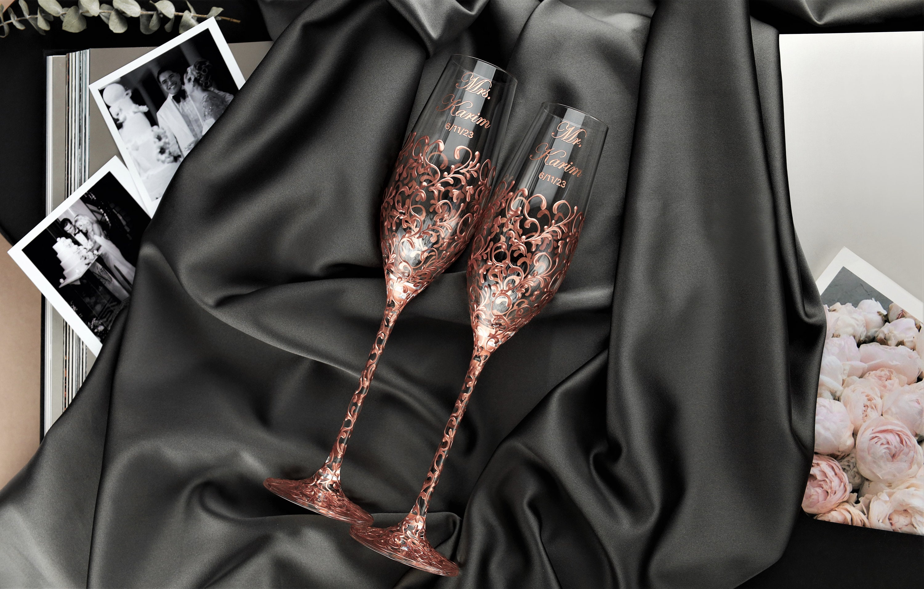Personalized Wedding Gifts Flutes for Bride and Groom Engraved Wedding ...