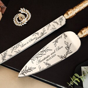Personalized Cake Cutting Set Wedding Shower Gift for Bride Wedding ...