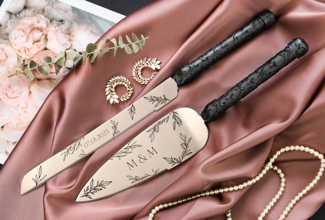 Personalized Cake Cutting Set Wedding Shower Gift for Bride Wedding ...