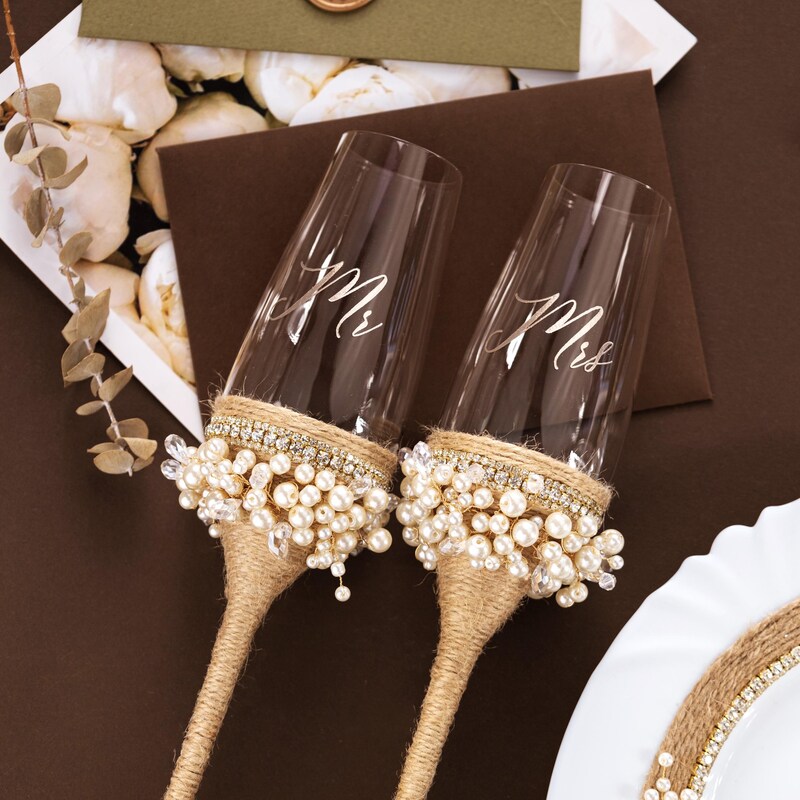 Wedding Champagne Glasses - Etsy