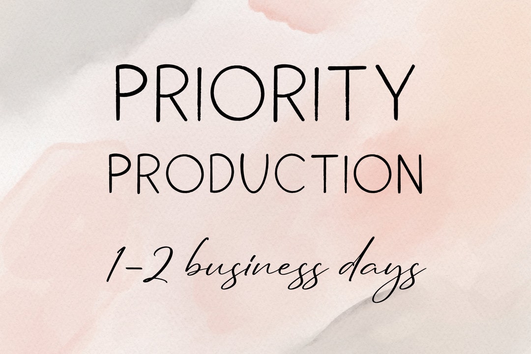 Priority Production for Your Set 1-2 Business Days - Etsy
