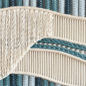 Macrame Wall Hanging, Custom Colors and Size for Your Interior! Blue ...