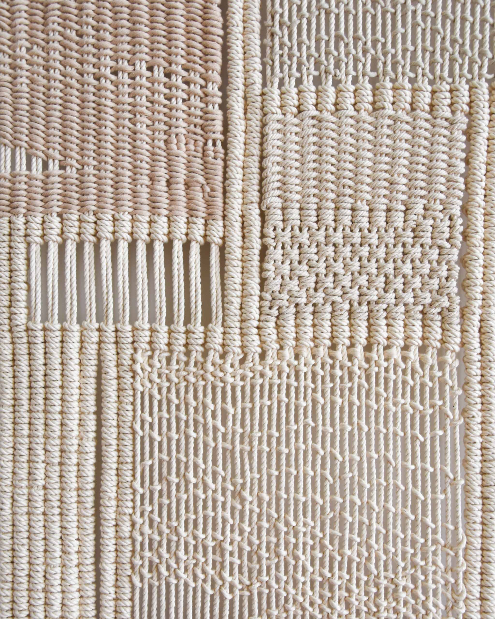 44"x58" Macrame Wall Hanging, Woven Tapestry, Contemporary Weaving ...