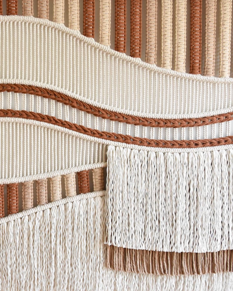 Macrame Wall Hanging, Custom Colors + Size! Unique Contemporary Macrame ...