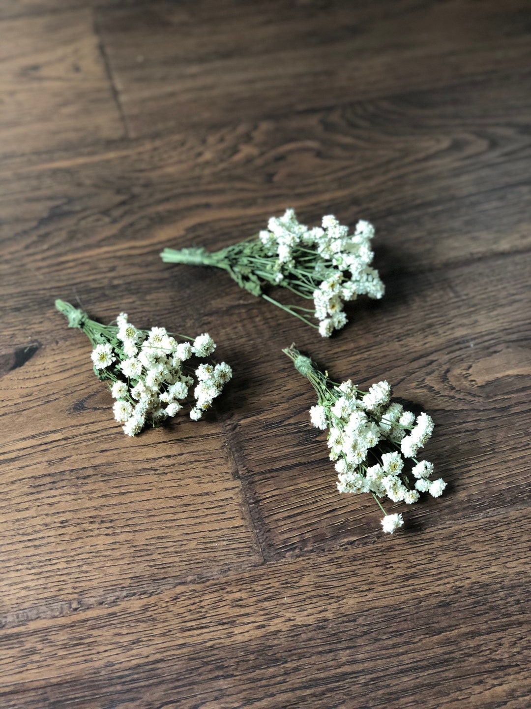 Set of 3 Feverfew Mini Bouquets for Table Decor, Plate Decor, Wedding ...