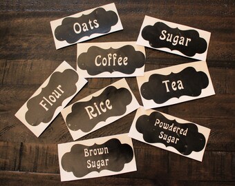 Items similar to Custom Canister Labels - Vinyl Decal Stickers on Etsy