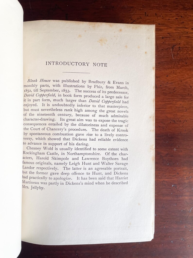 Charles Dickens, Bleak House. Illustrated, 1912 London Gresham - Etsy