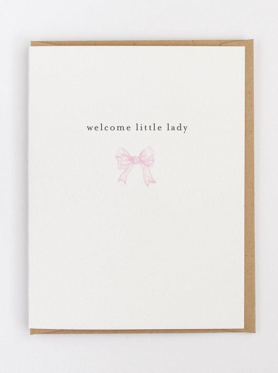 Welcome Little Lady Greeting Card | Etsy