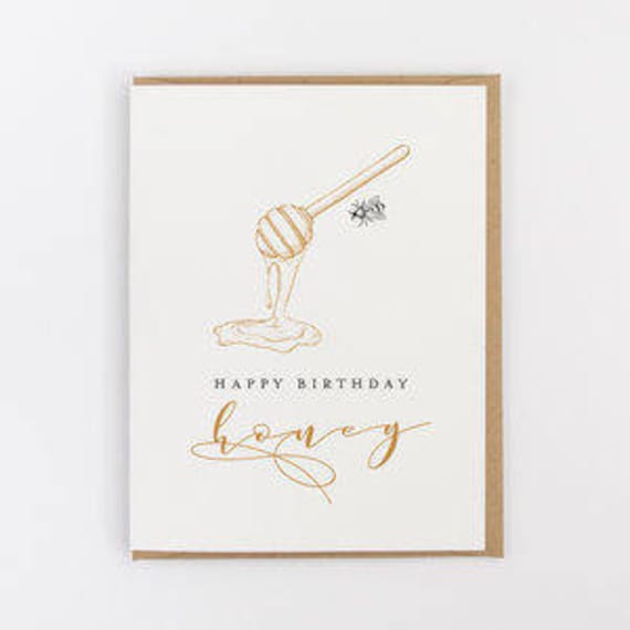 Happy birthday honey greeting card | Etsy