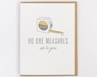 Happy Father's Day Card, No One Measures up to You - Etsy