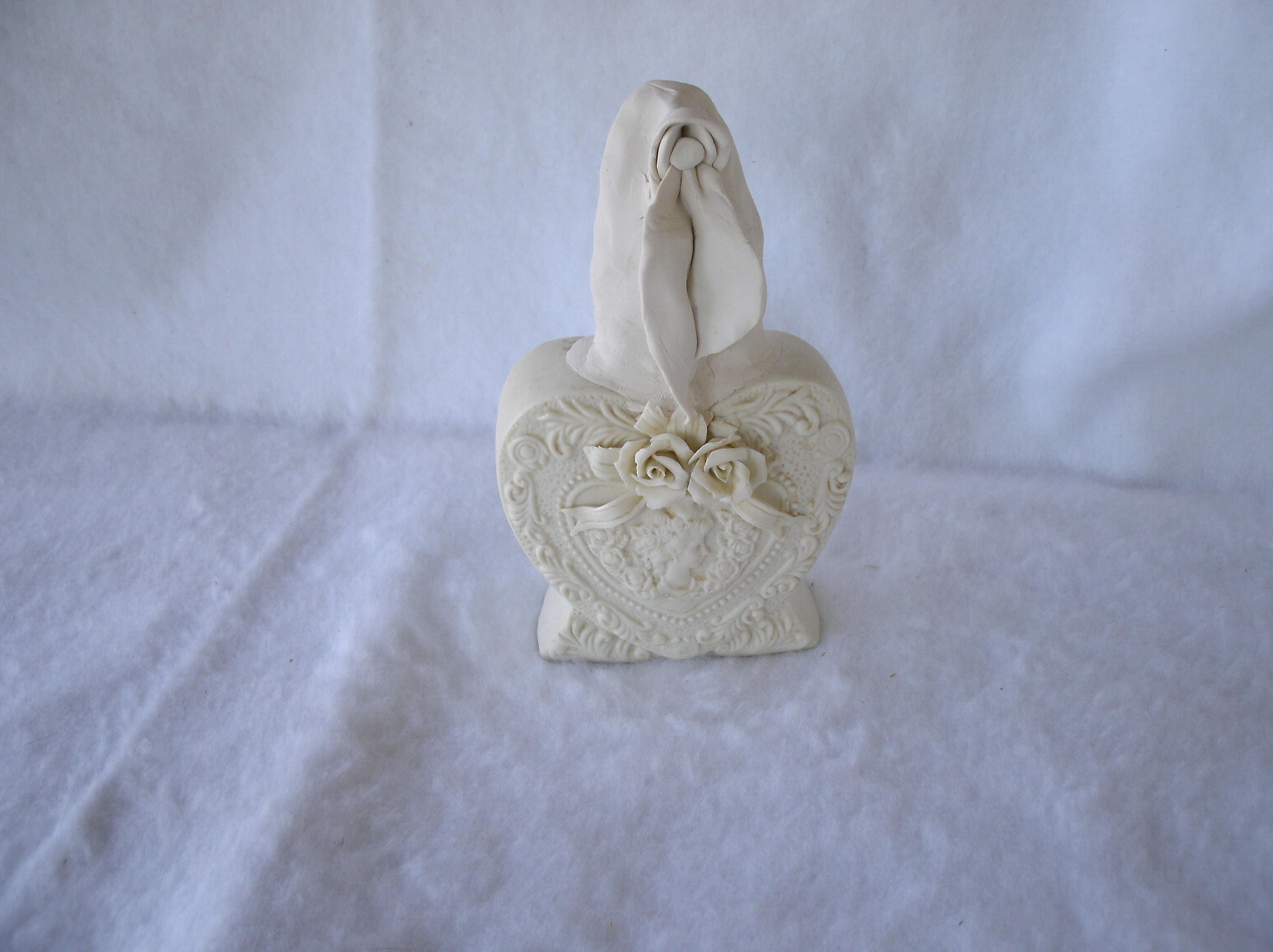 Sculpted Vulva in a White Porcelain Vase With Floral - Etsy