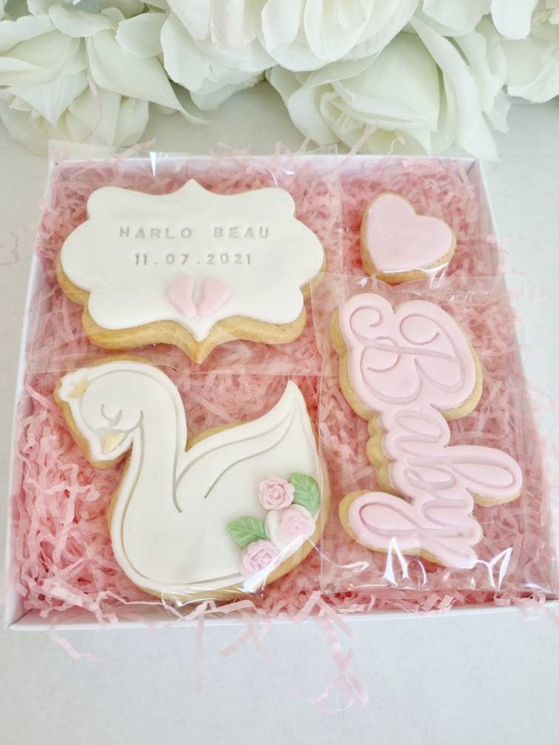 New Baby Cookie Set Baby Girl Personalised Cookies Baby - Etsy