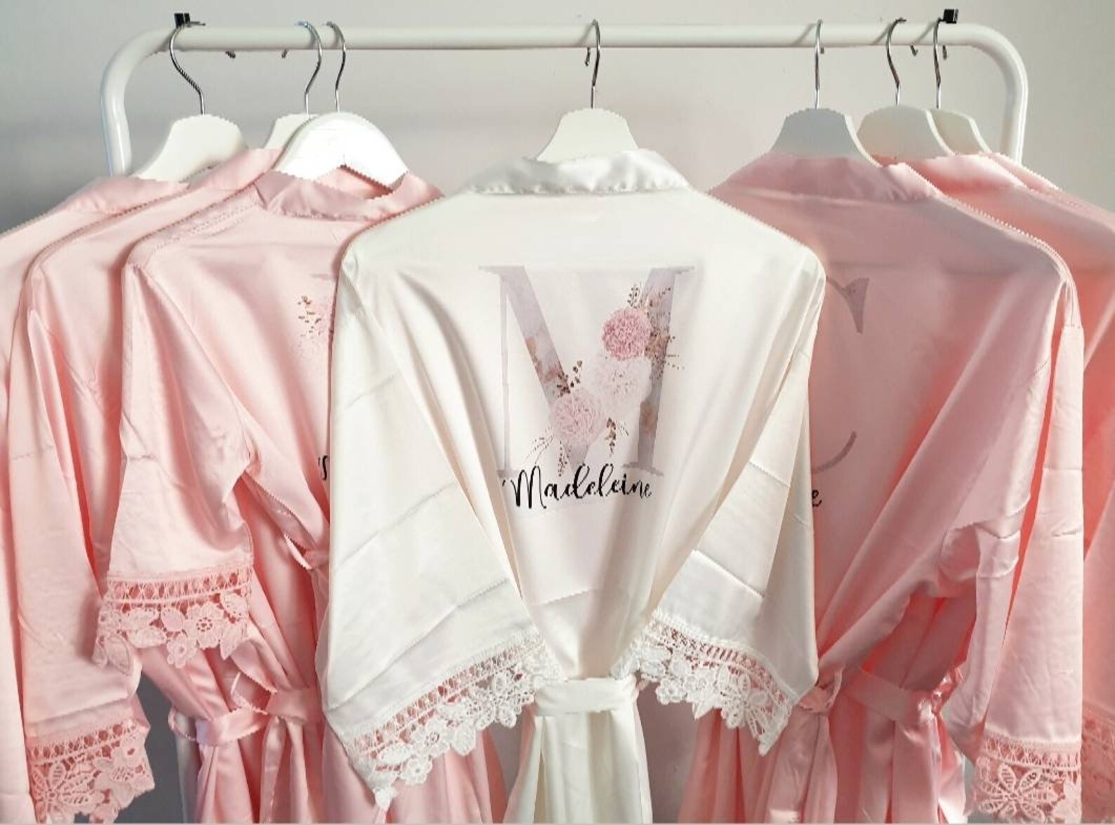 Personalised Bridal Robe Wedding Lace Dressing Gown Bridal | Etsy UK