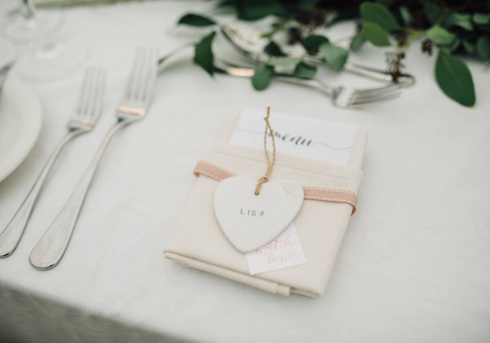 Personalised clay heart favours wedding favour hearts heart | Etsy