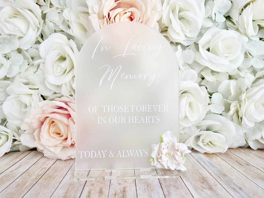 Memory Table Wedding Sign, Remembrance Sign, Loved One in Heaven ...