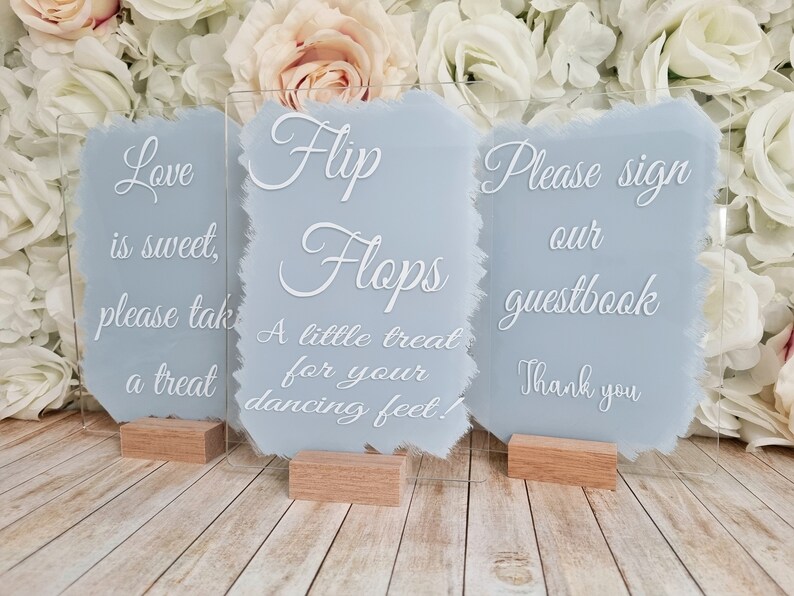 Acrylic Wedding Sign Wedding Favour Sign Acrylic Painted - Etsy