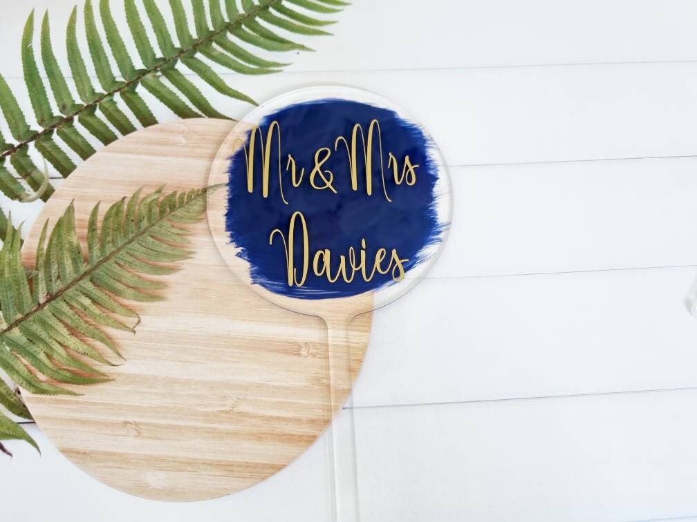 Acrylic Wedding Cake Topper Rose Gold Wedding Cake Topper - Etsy UK