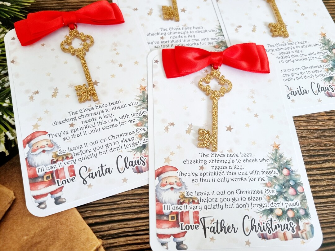 Santa's Magic Key, Father Christmas Sparkly Glitter Key, Christmas Eve ...