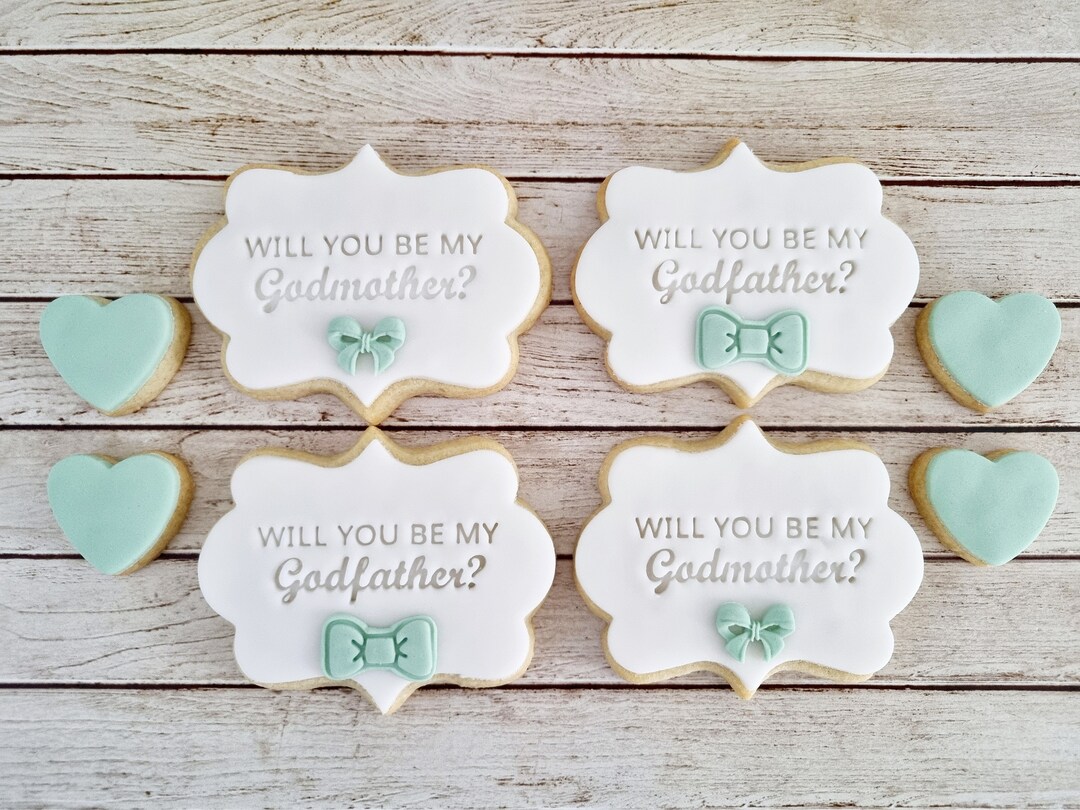 Godparents Proposal Cookie, Will You Be My Godmother Gift, Godfather ...