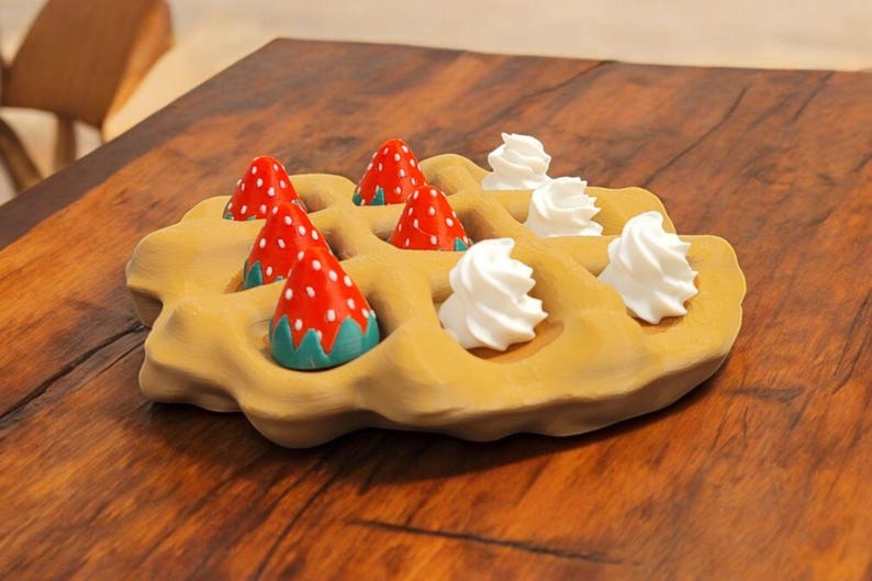 Waffle Tic Tac Toe Game - Etsy