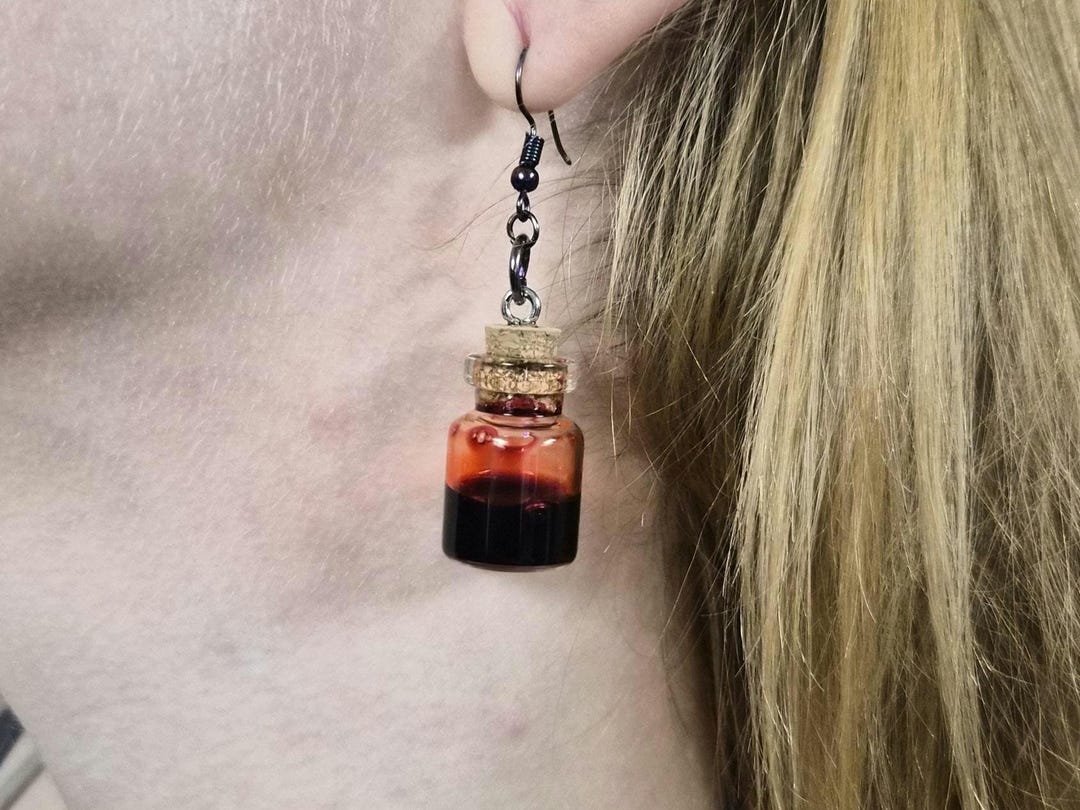 Blood Vial Earrings Set - Etsy