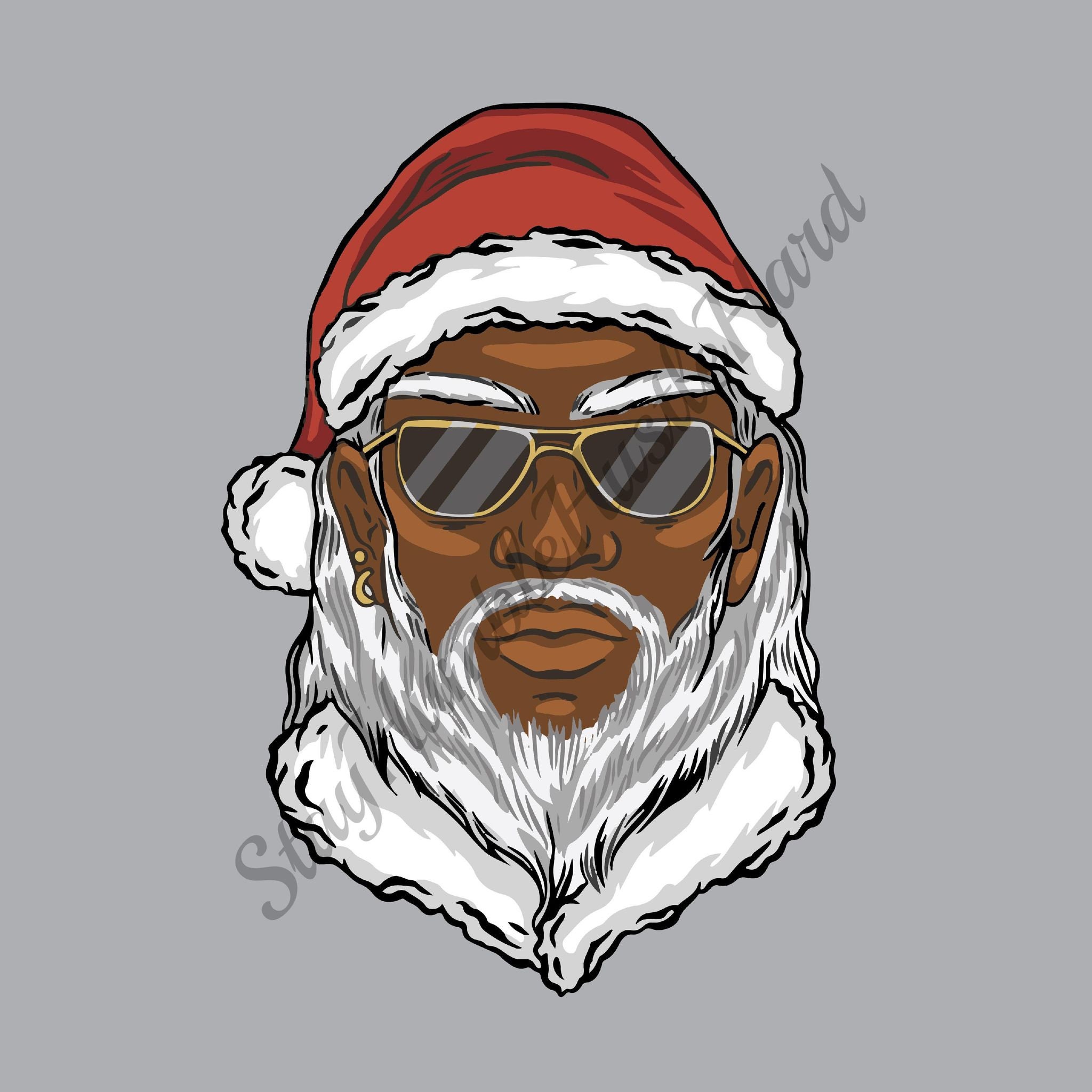 Black Santa Zaddy Design Jpg PNG SVG and AI | Etsy