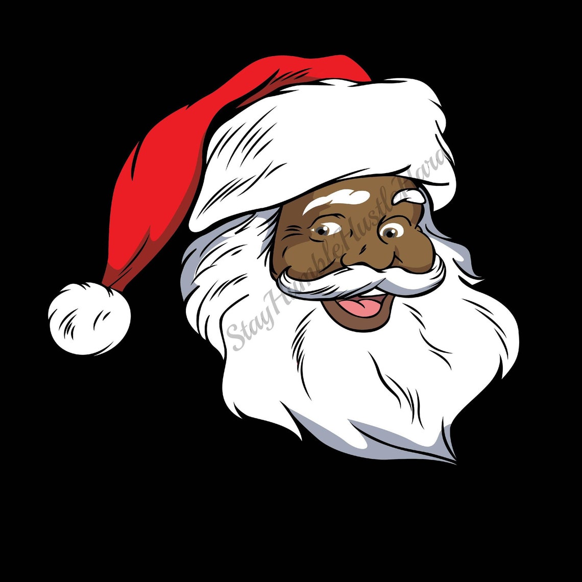 Black Santa Design Jpg, PNG, SVG and AI - Etsy