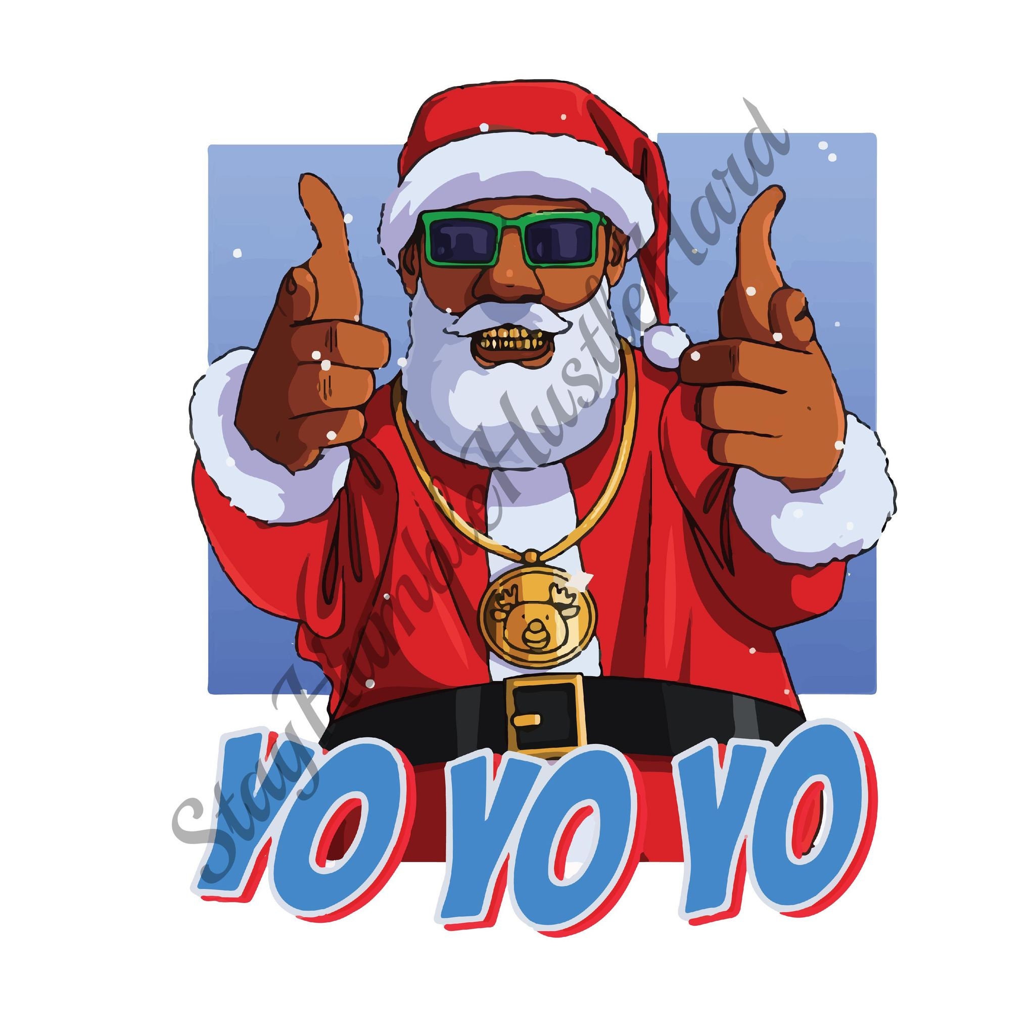 Black Santa Ho Ho Ho Design Jpg, PNG, SVG and AI - Etsy