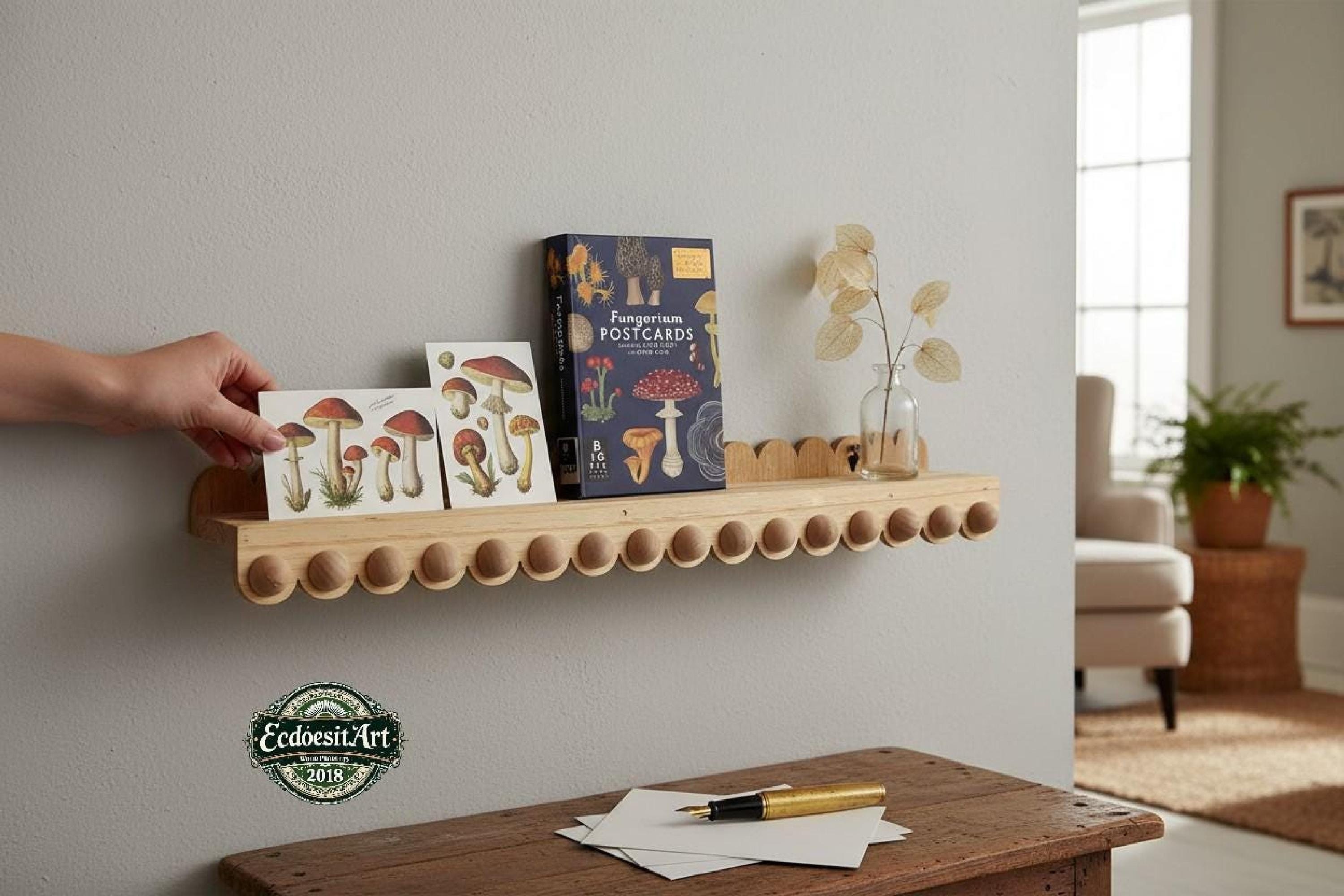 Scalloped Bobbin Floating Shelf: Nursery Bookshelf, "flip-able" - Etsy