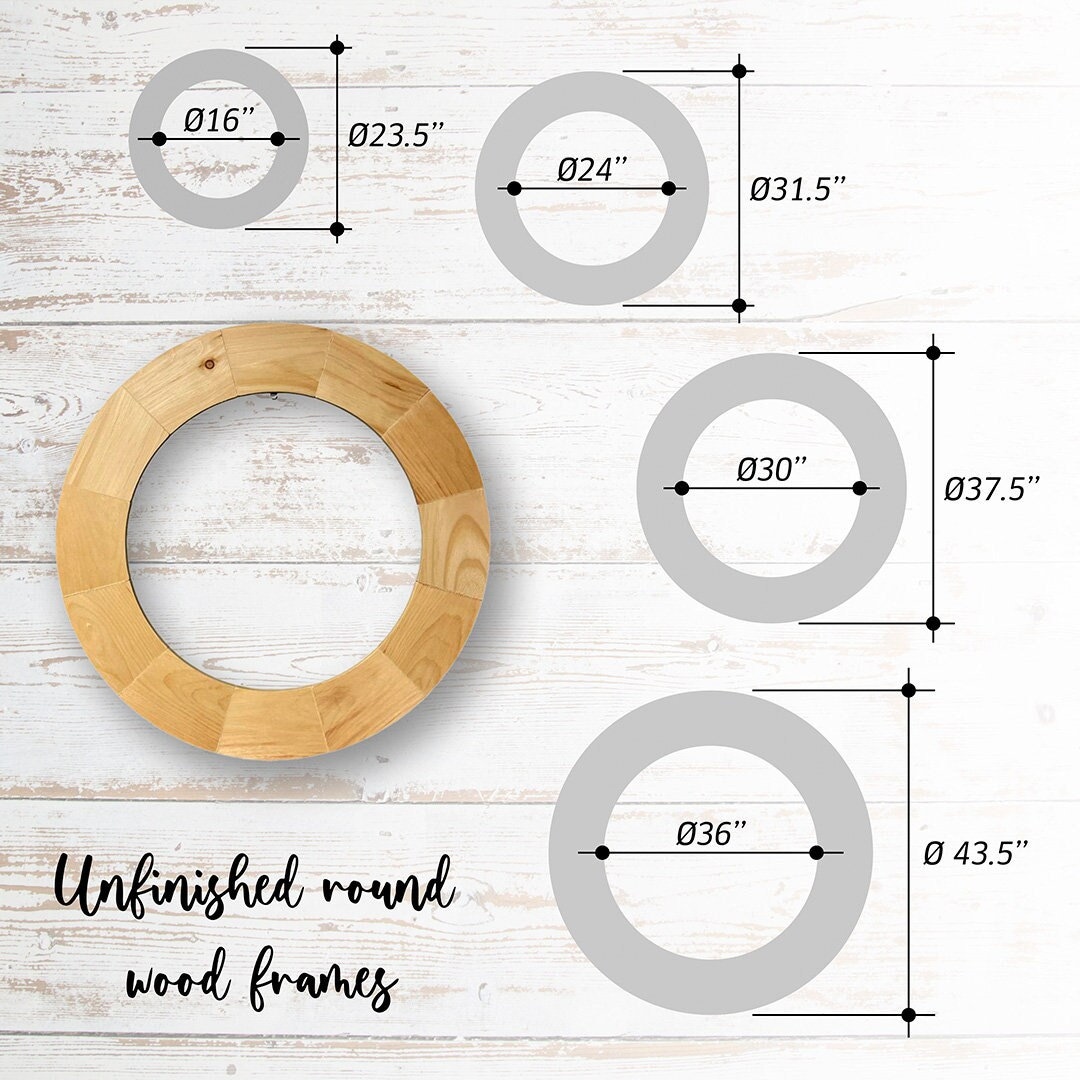Round Unfinished Mirror Frames - Etsy