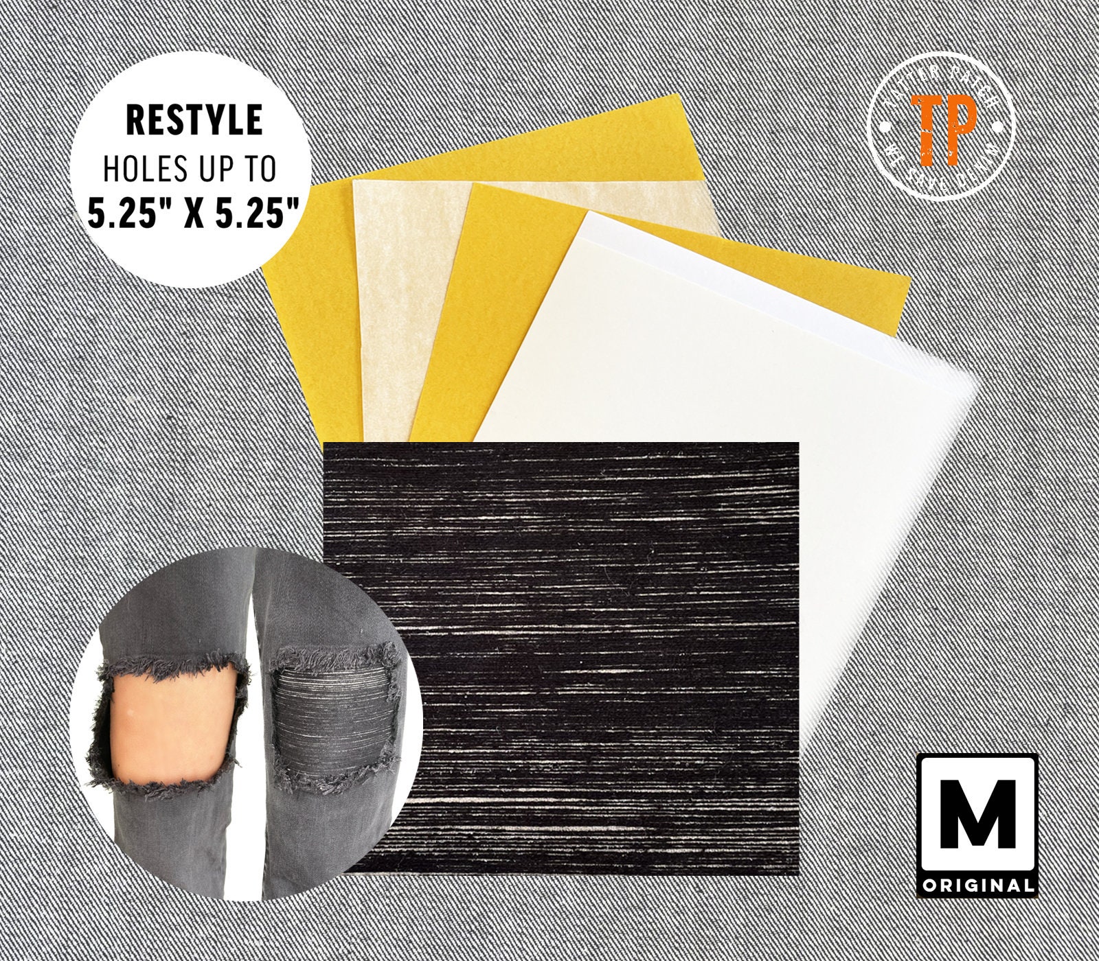Medium Original Tatter Patch Kit - Black - Etsy