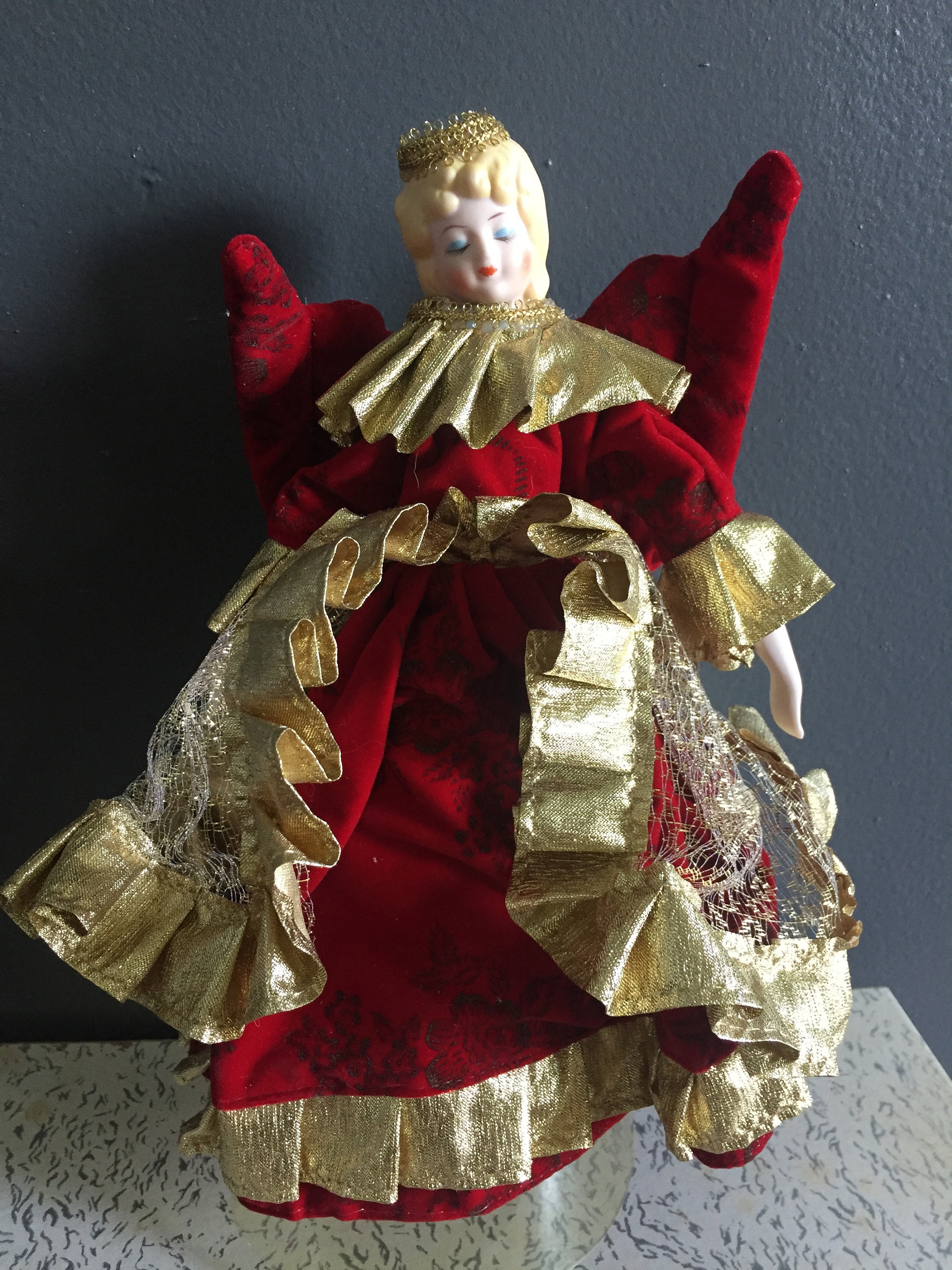 Beautiful Ornate Vintage Angel Tree Topper With Original Box | Etsy