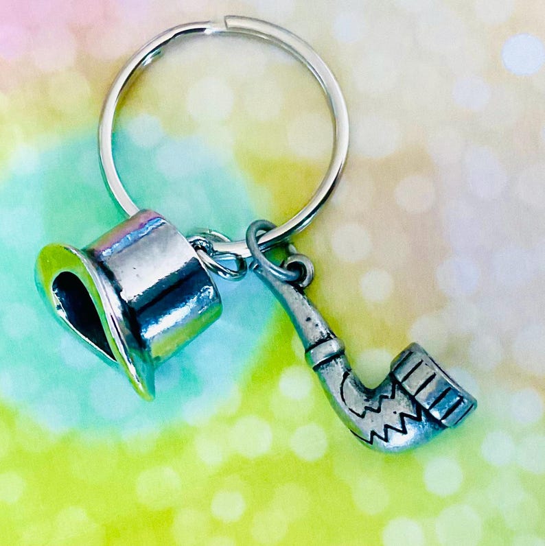 Sherlock Holmes Theme Charm Keychain, Victorian Times Theme Key Chain ...