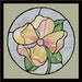 DOGWOOD STAINED GLASS Style Cross Stitch Pattern (approx. 11"x 11 ...