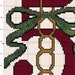 12 Days of Christmas "five GOLDEN Rings" Counted Cross Stitch ...