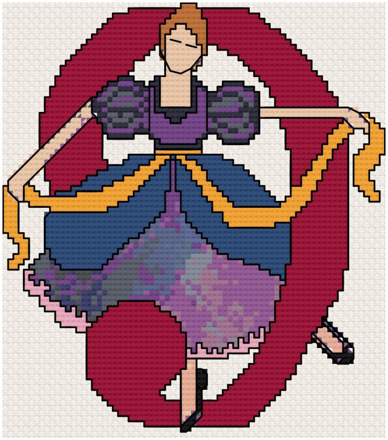 12 Days of Christmas "nine LADIES Dancing" Counted Cross Stitch ...