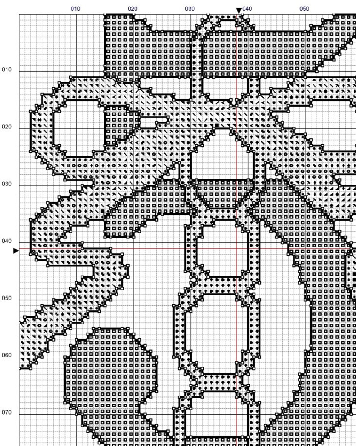 12 Days of Christmas "five GOLDEN Rings" Counted Cross Stitch ...