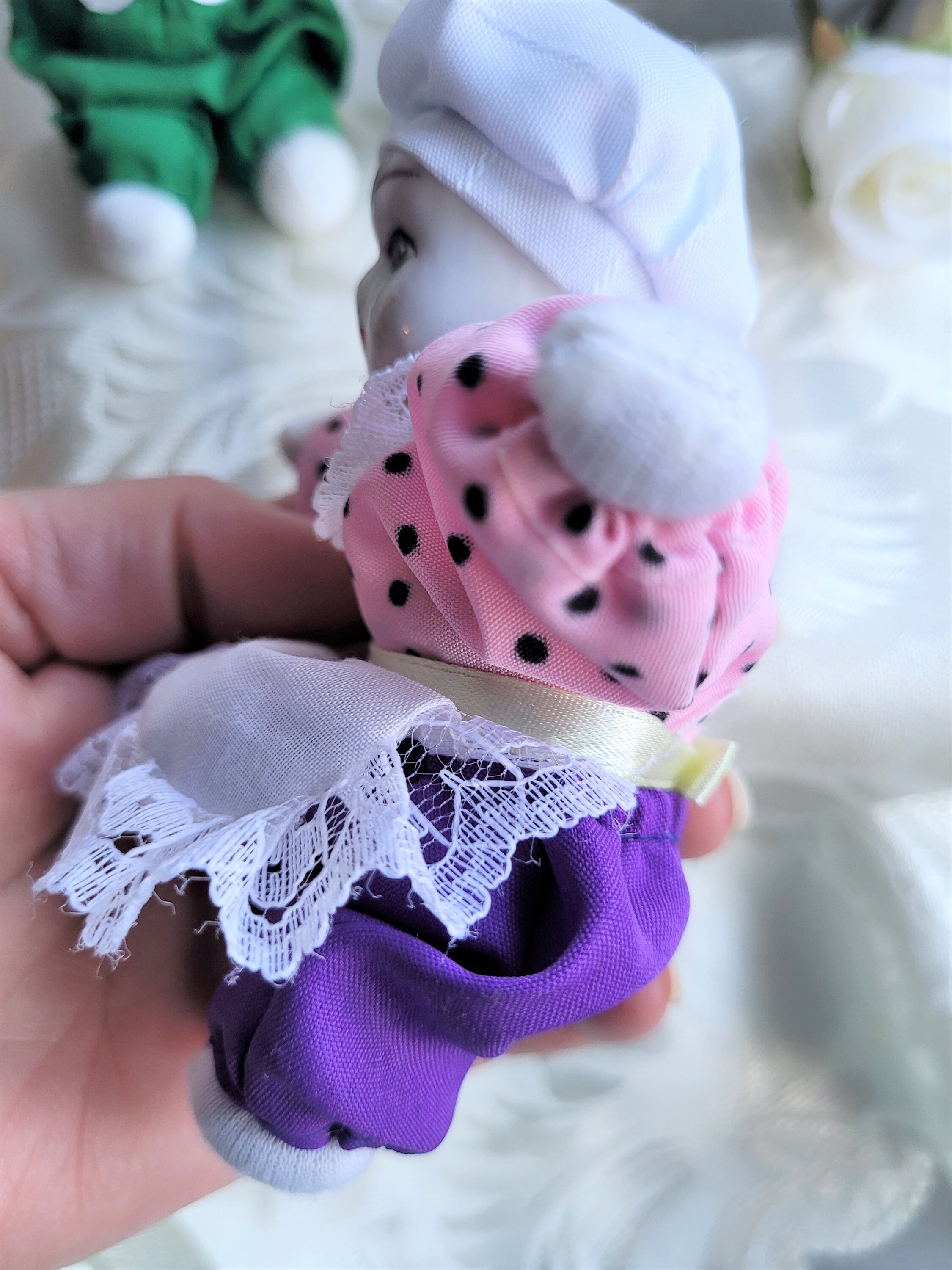 Mini Clowns Green White Purple Pink Blue Miniature Companion - Etsy