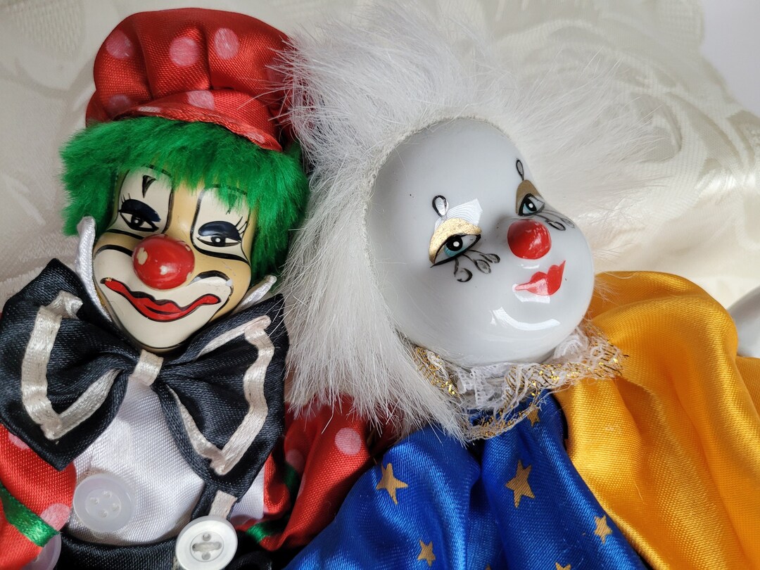 Companion Clowns, Collectible Circus Dolls, Porcelain Posable Hobo ...