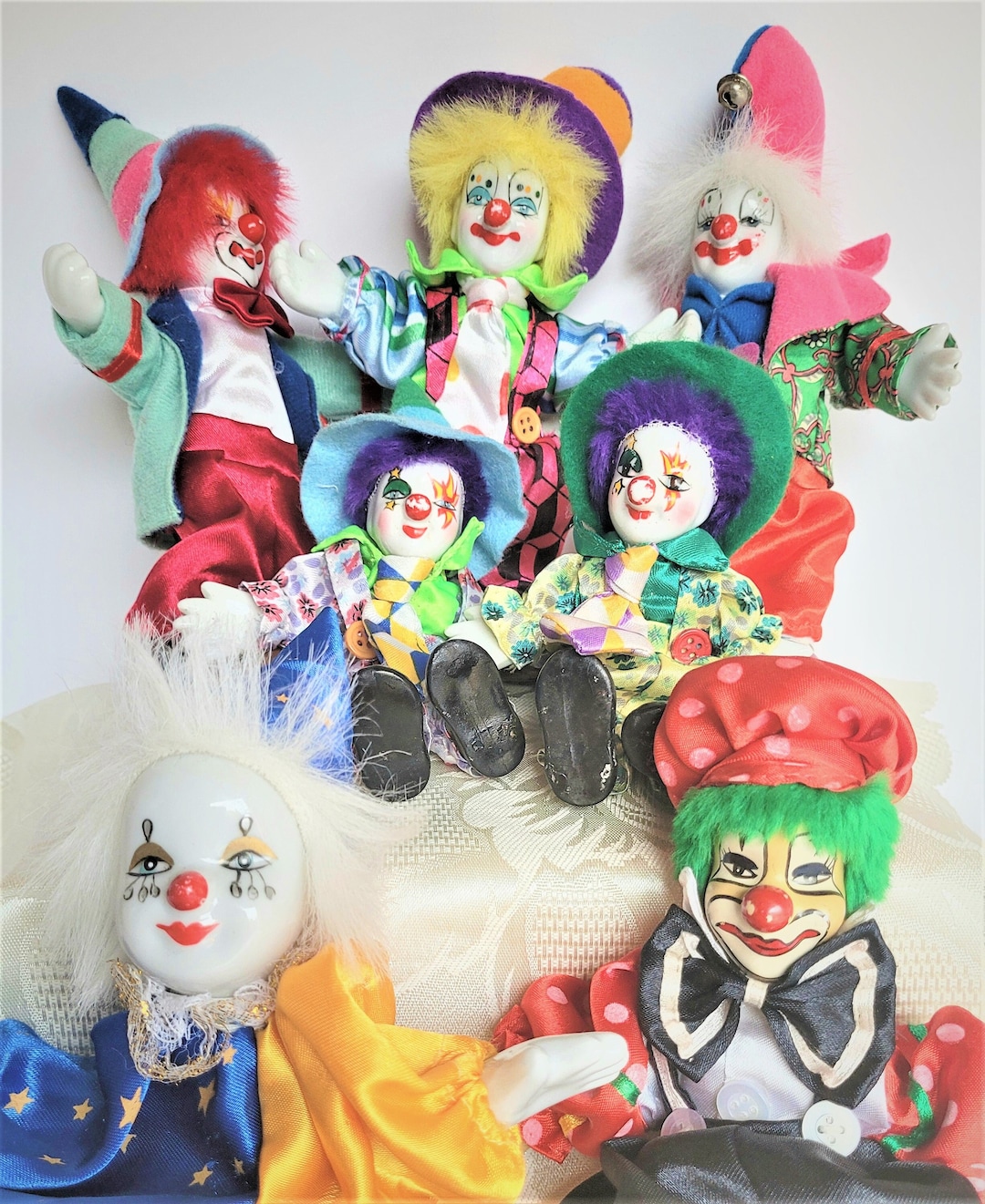 Companion Clown Collection, Circus Hobos Dolls, Porcelain Posable ...