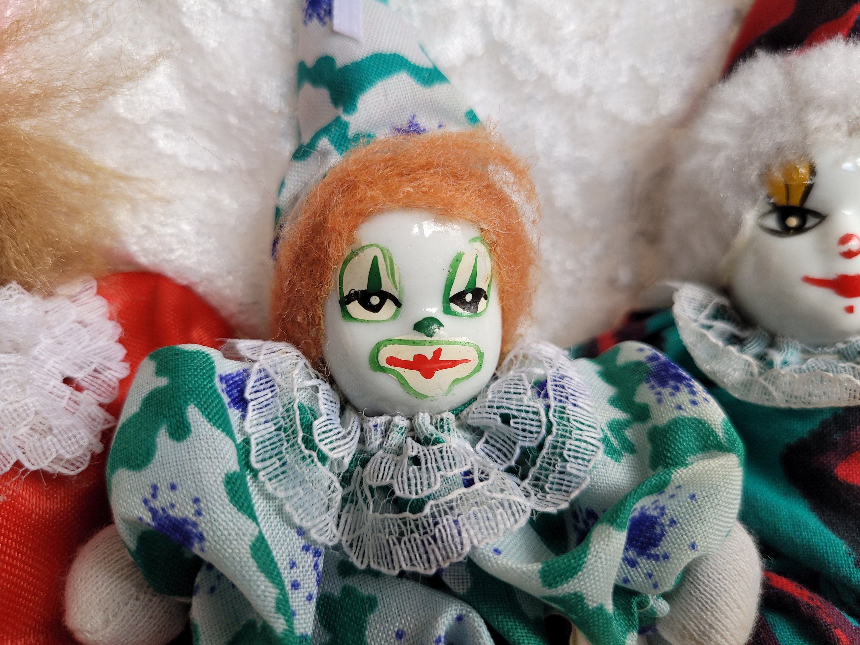 Miniature Clown Collection Red White Green Black Mini - Etsy