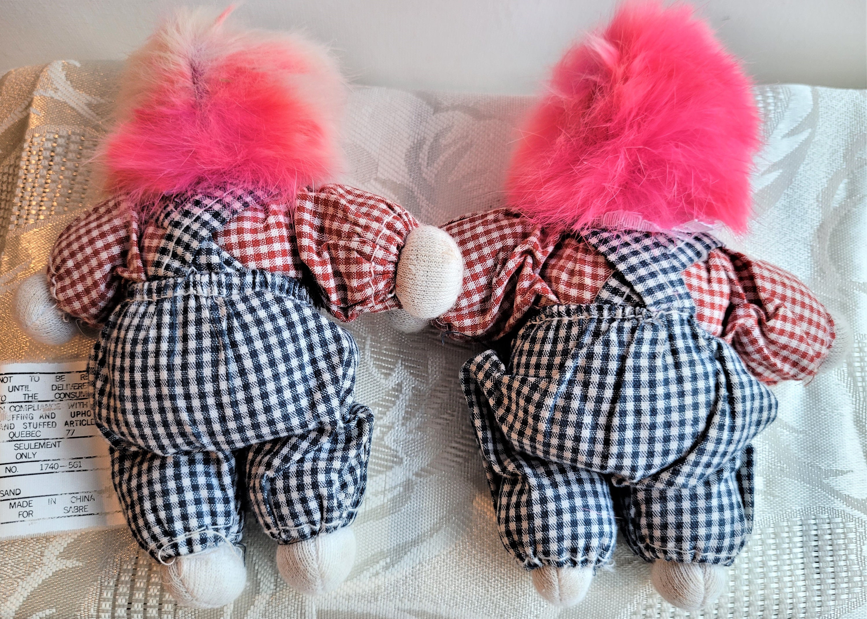 Mini Clowns Pink Red Black Companion Clown Set Miniature - Etsy