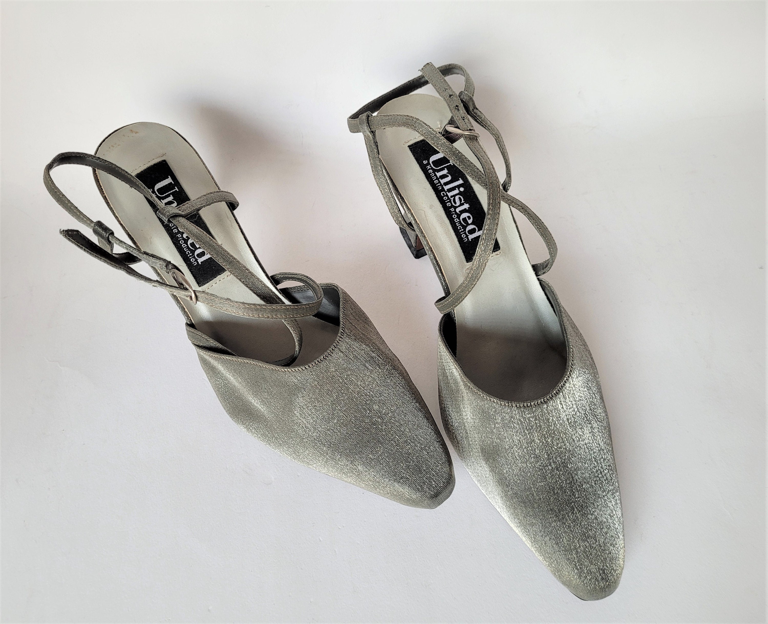 Silver Shoes, Designer Heels, Sling Back Pumps, Open Back Shoes, Close ...