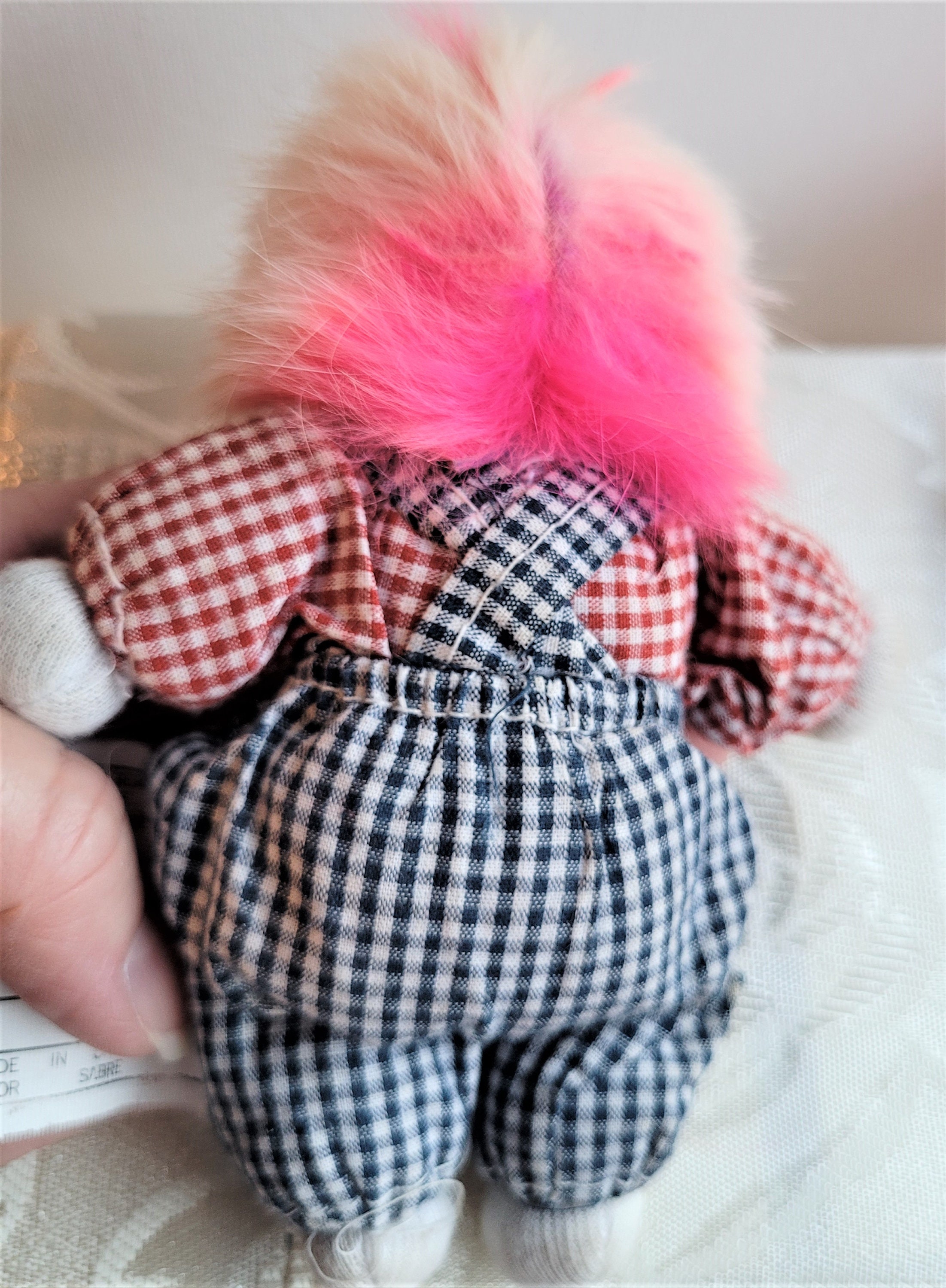 Mini Clowns Pink Red Black Companion Clown Set Miniature - Etsy